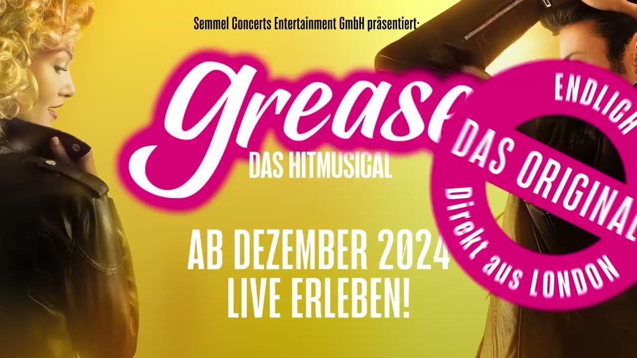 Hitmusical "Grease" geht ab Dezember 2024 endlich wieder auf Tour ...