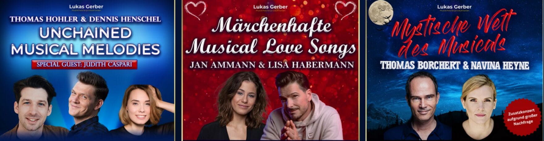 Mit Jan Ammann, Thomas Hohler & weiteren Musicalstars: Lukas Gerber präsentiert 2024 erneut ...